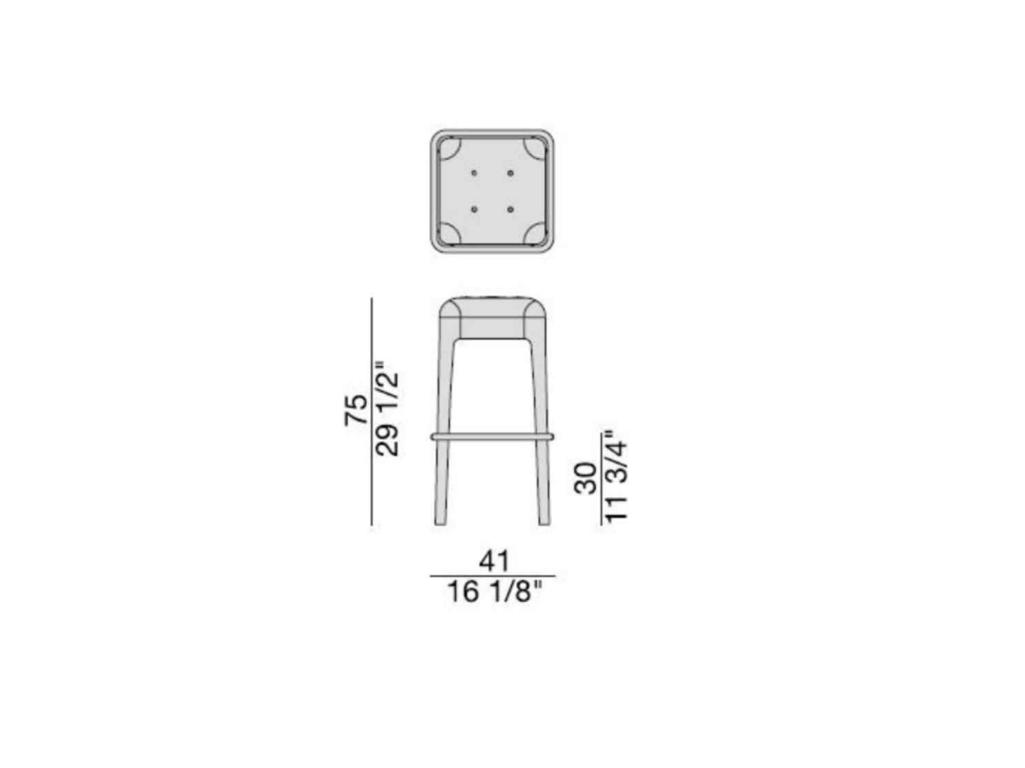 WEBBY | High stool Tufted leather stool By Porada | design Carlo Ballabio