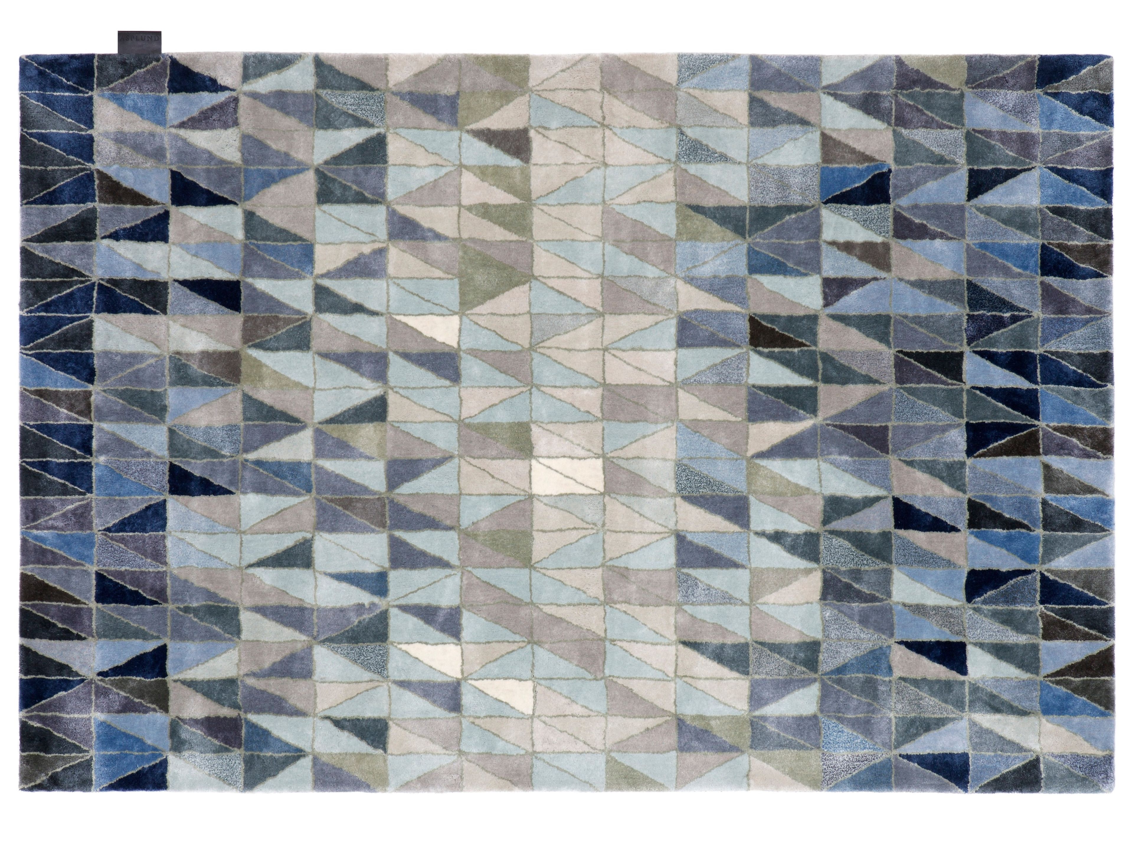 Handmade rectangular Lyocell® rug with geometric shapes WEDGE By ...