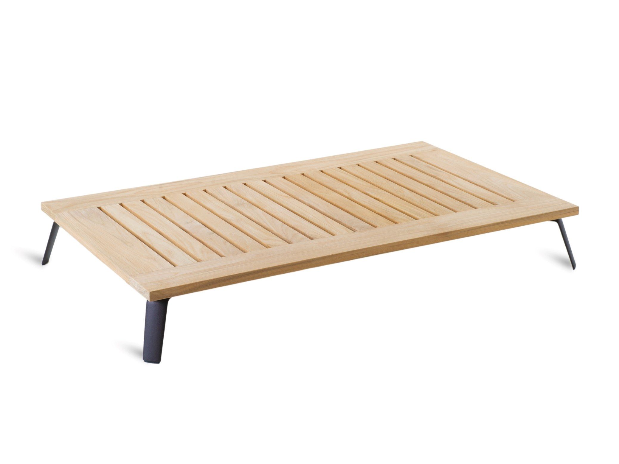 WELCOME Low teak garden side table By Unopiù