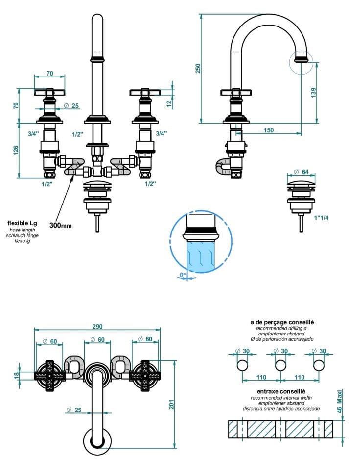 WEST COAST Basin mixer By THG Paris | design Timothy Corrigan