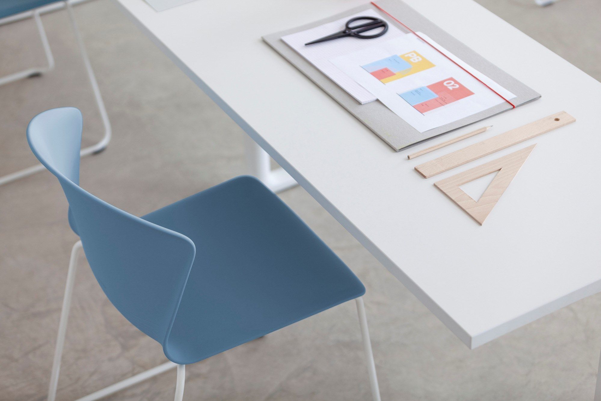 WHASS Stackable sled base chair By ACTIU | design Javier Cuñado