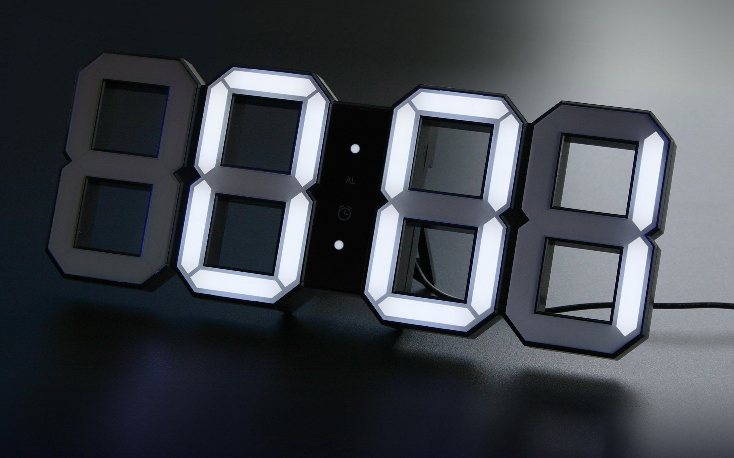 Orologio in ABS WHITE & WHITE LED CLOCK By KIBARDIN design Vadim Kibardin