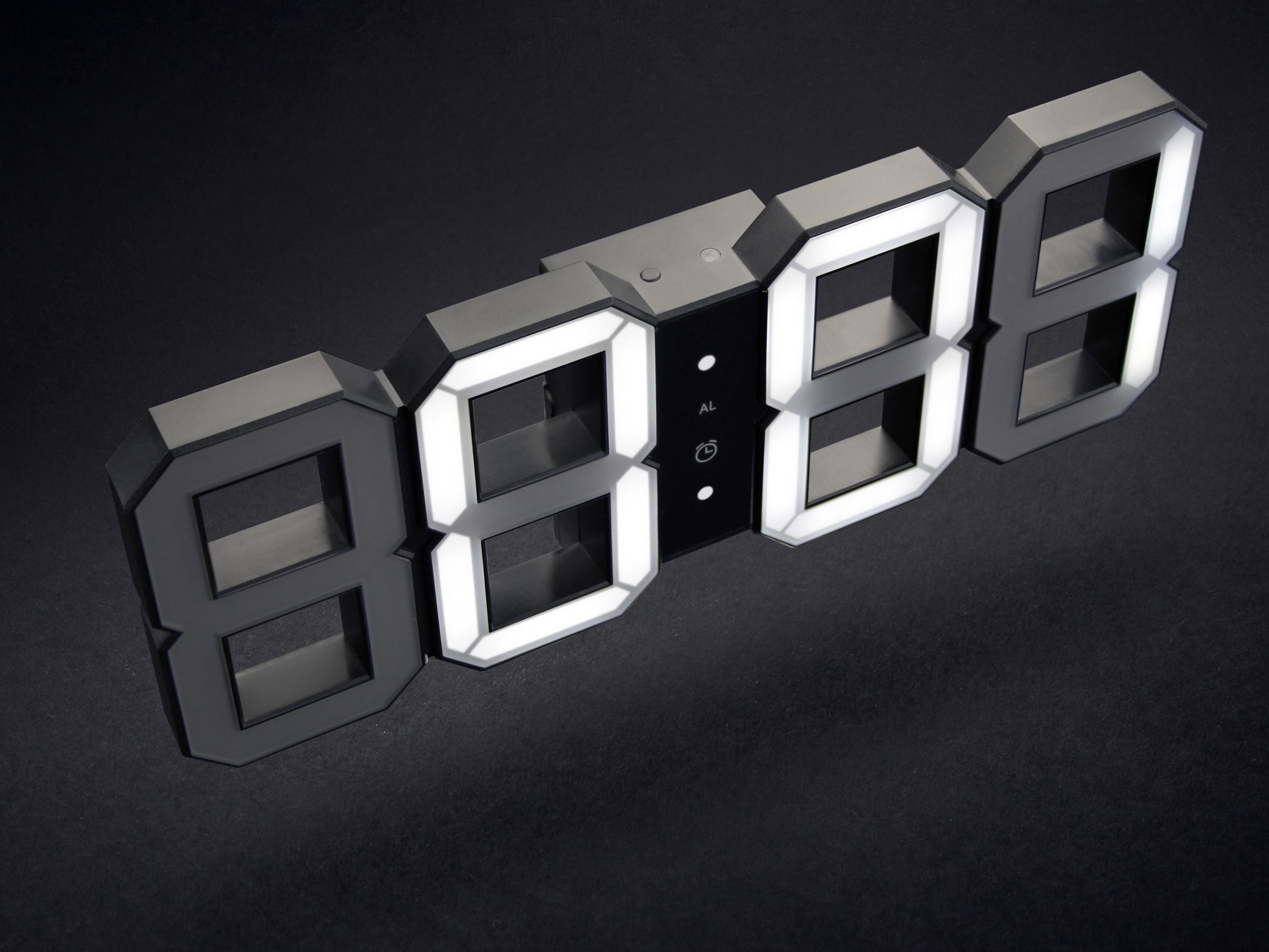 Orologio in ABS WHITE & WHITE LED CLOCK By KIBARDIN design Vadim Kibardin