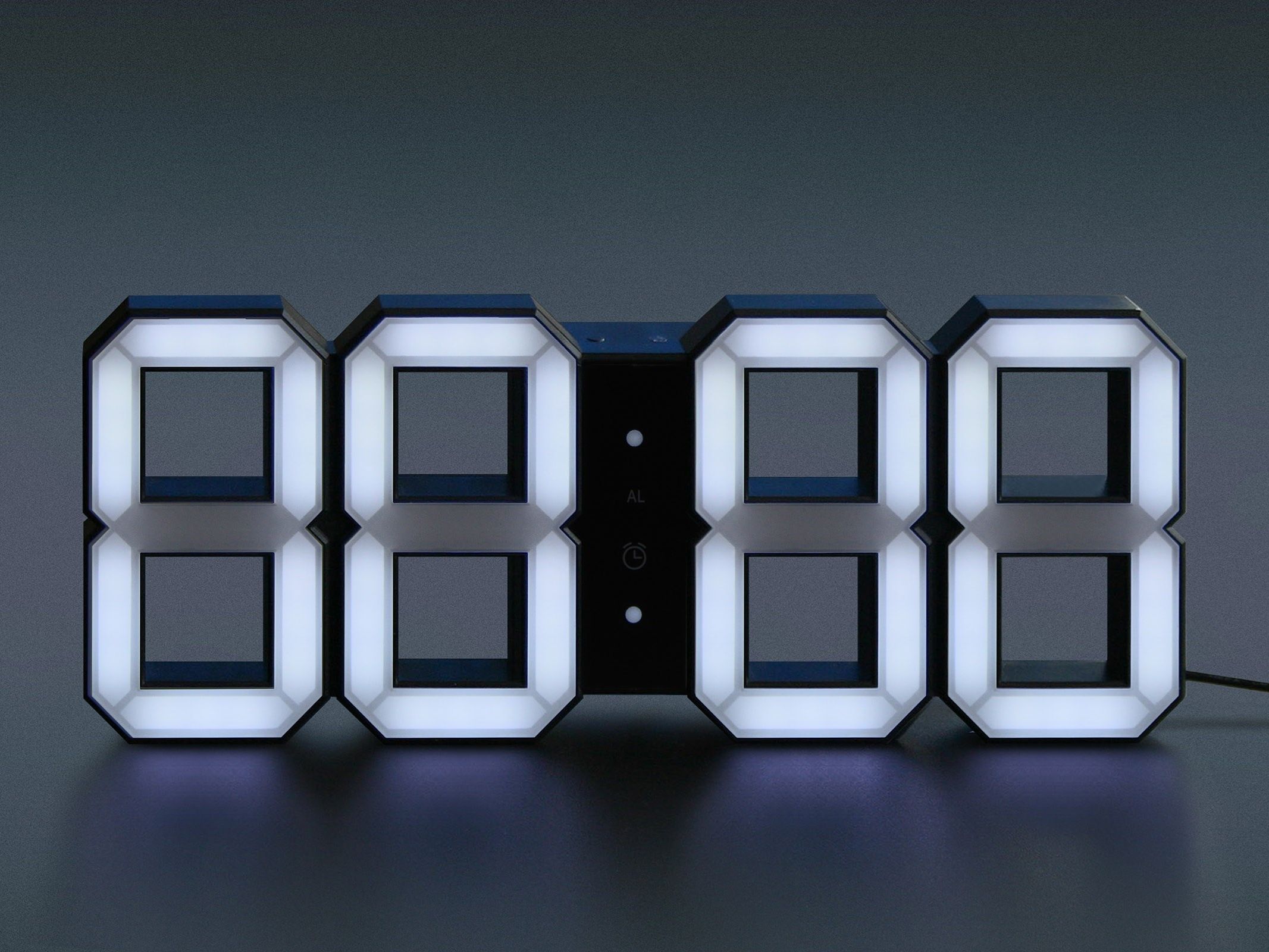 Orologio in ABS WHITE & WHITE LED CLOCK By KIBARDIN design Vadim Kibardin