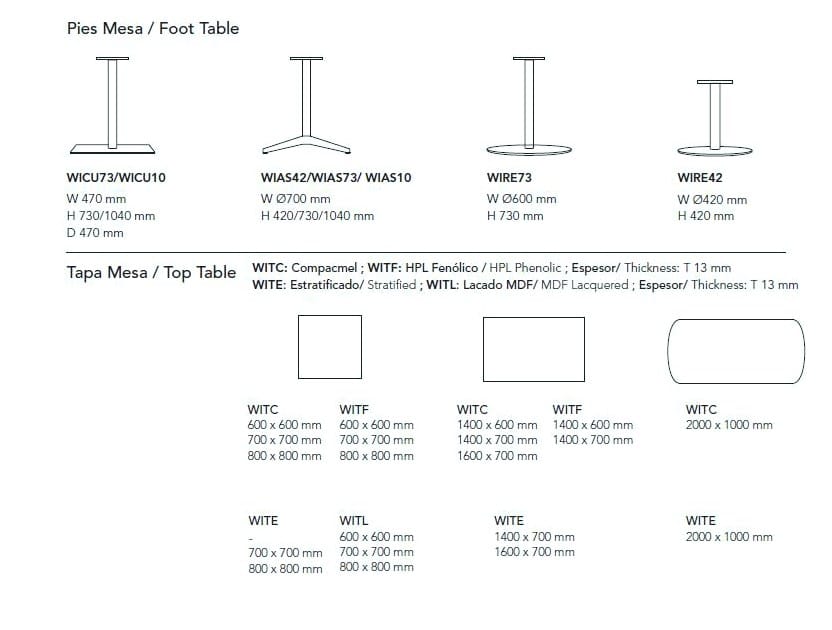 WIDE | Square table Square MDF table By Mobboli