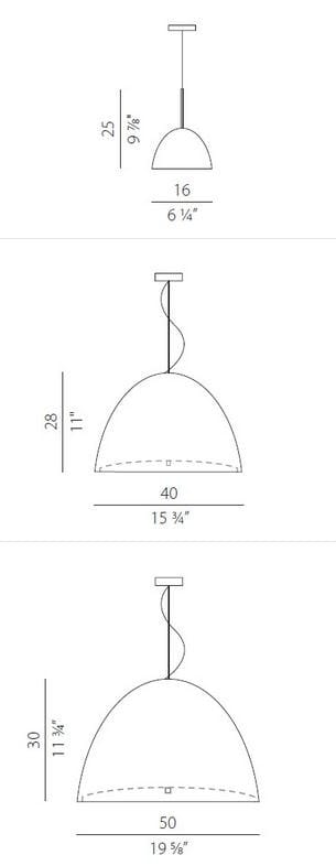 WILLY | Lampada a sospensione in vetro soffiato By PANZERI