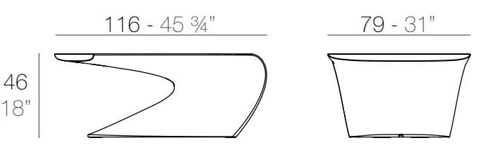 WING | Table By VONDOM design A-cero