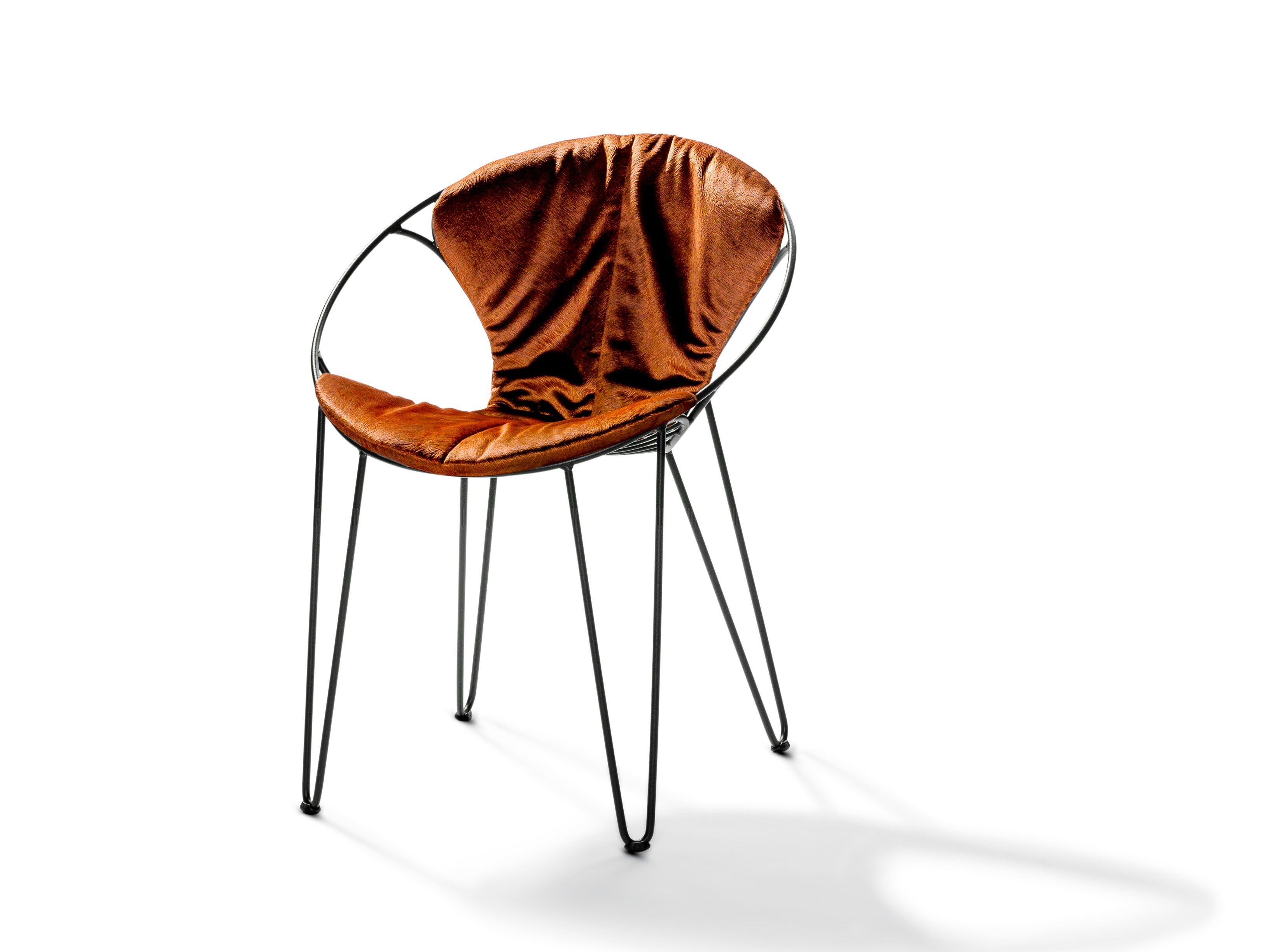 WIRE Upholstered stackable fabric chair By Joli | design Mathias De Ferm
