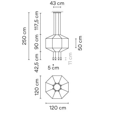 WIREFLOW 0300 / 0400 Pendant lamp By Vibia | design Arik Levy