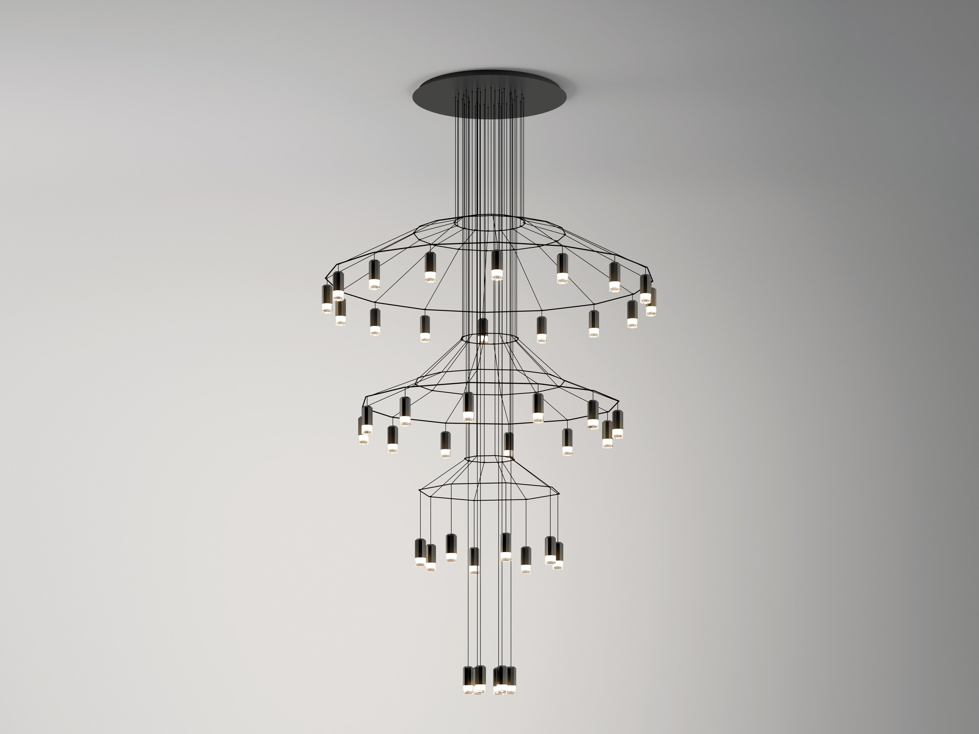 WIREFLOW CHANDELIER | Pendant lamp By Vibia design Arik Levy