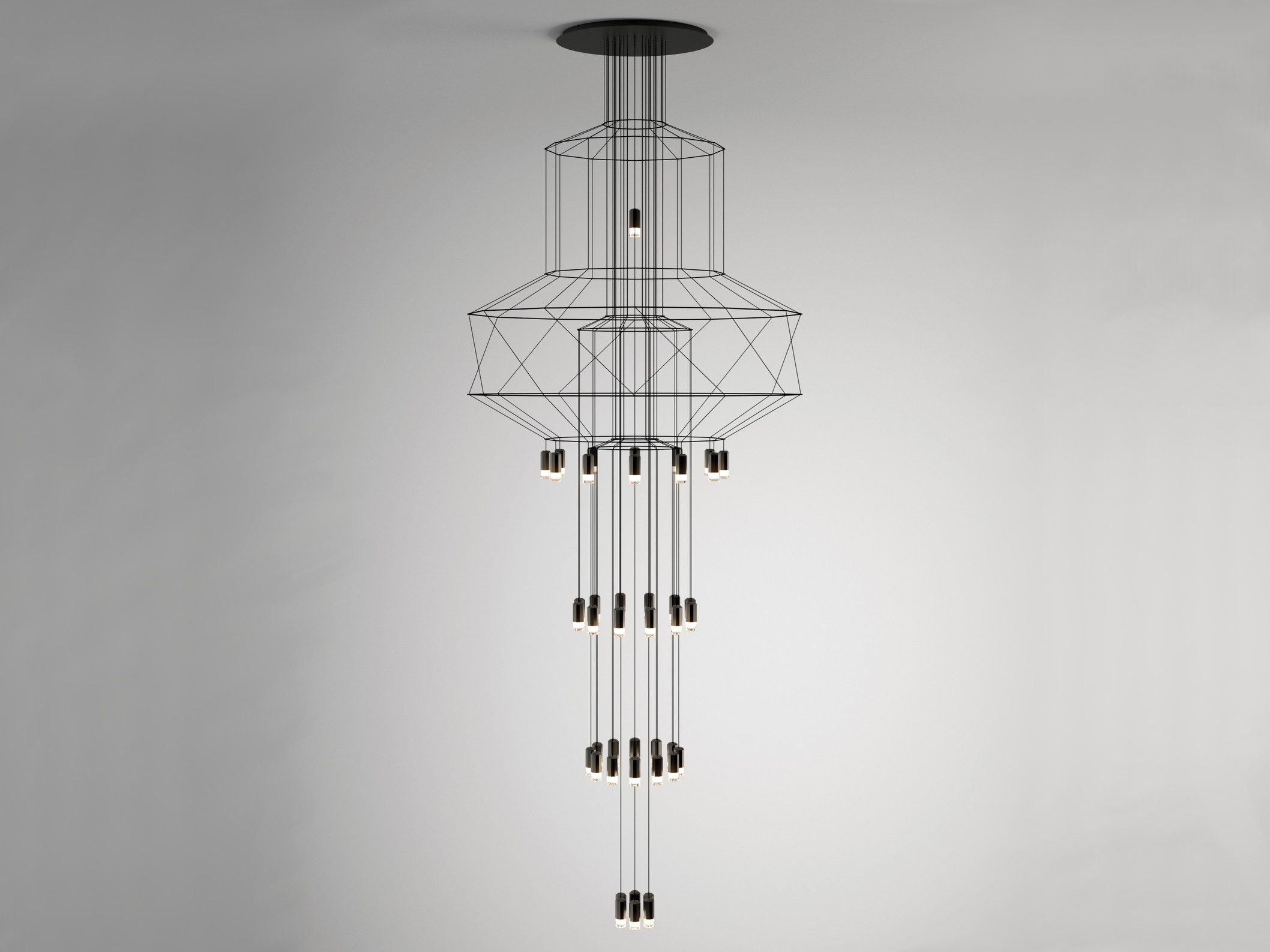 WIREFLOW CHANDELIER 0375 pendant lamp By Vibia design Arik Levy