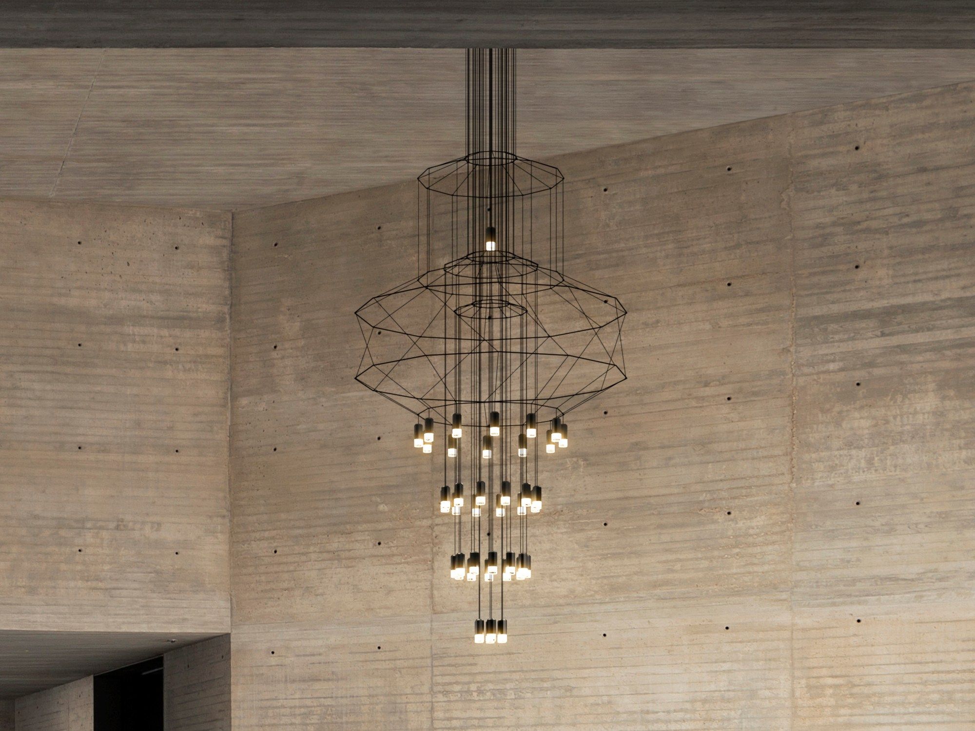 WIREFLOW CHANDELIER 0374 By Vibia design Arik Levy
