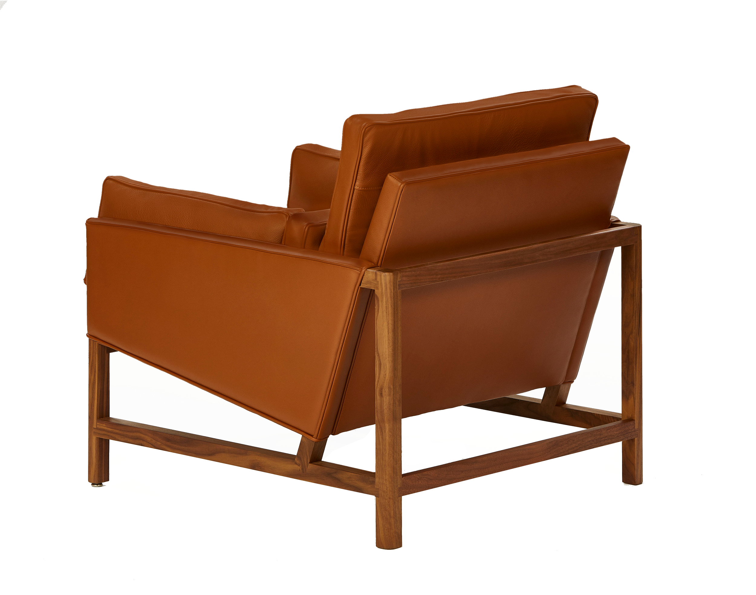 WOOD FRAME LOUNGE | Low Back Low back wood and upoholstered lounge ...