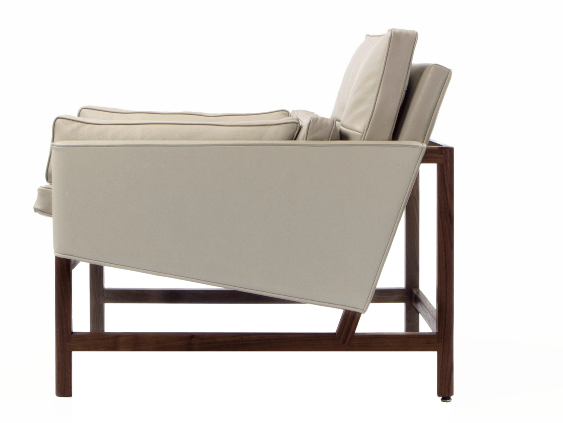 WOOD FRAME LOUNGE | Low Back Low back wood and upoholstered lounge ...
