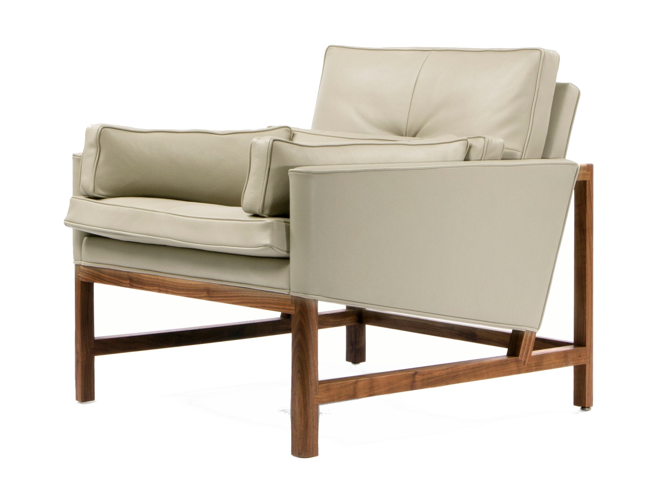 WOOD FRAME LOUNGE | Low Back Low back wood and upoholstered lounge ...