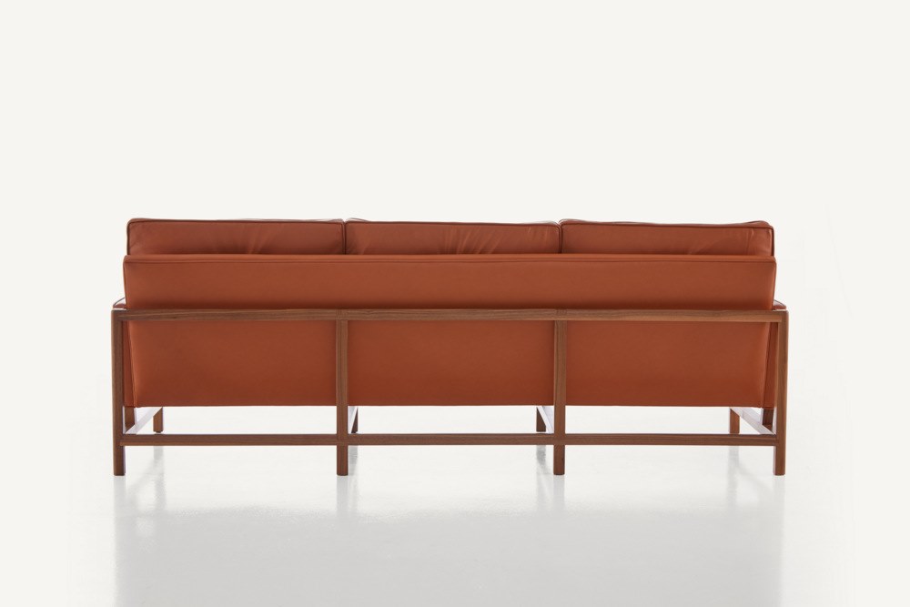 WOOD FRAME LOUNGE Low back wood and upoholstered sofa By BassamFellows ...