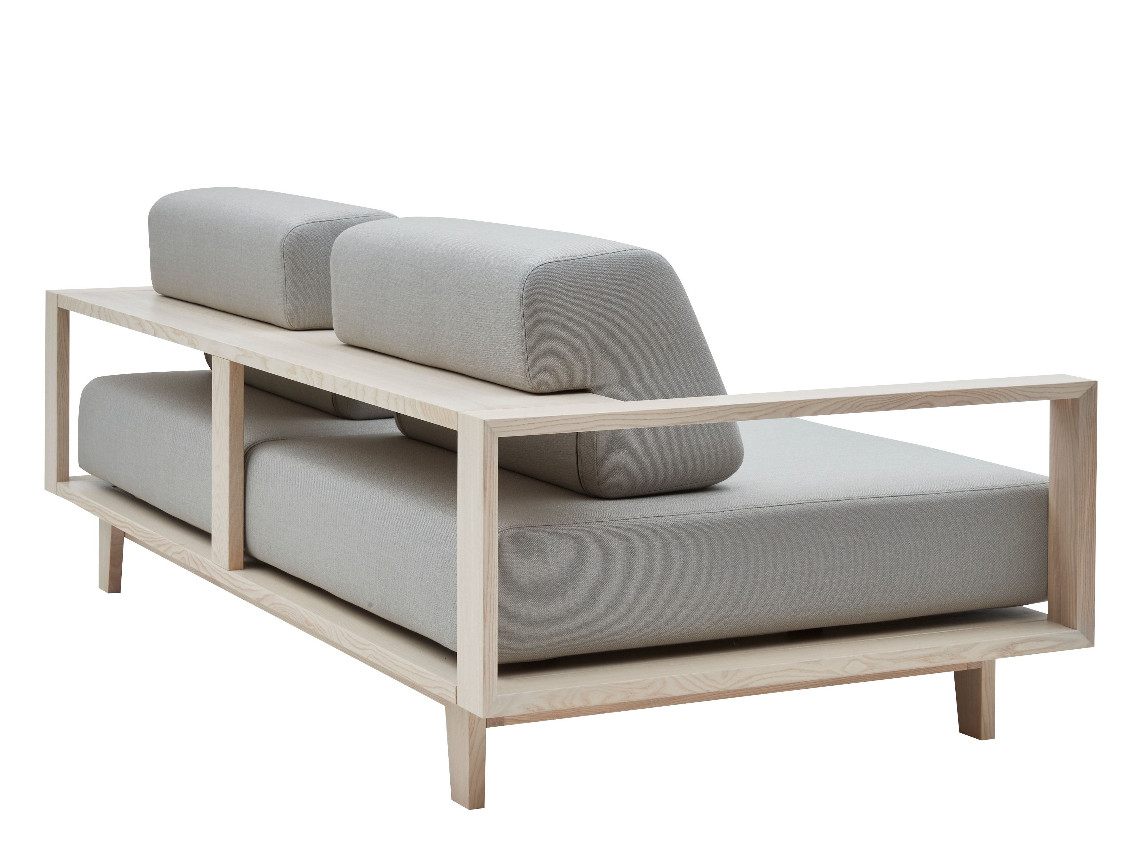 WOOD 2 seater fabric sofa By SOFTLINE | design Jakob Schenk