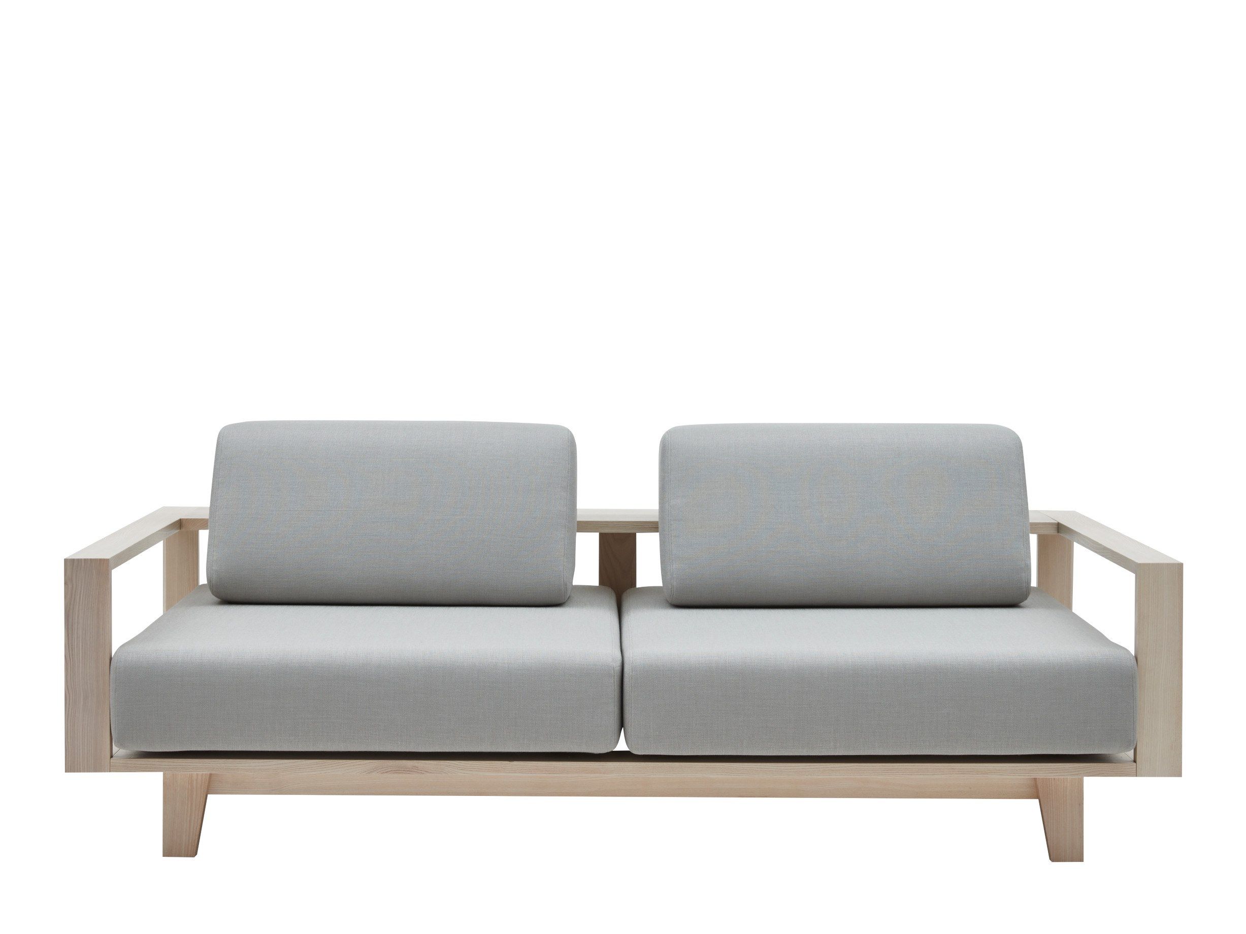 WOOD 2 seater fabric sofa By SOFTLINE | design Jakob Schenk