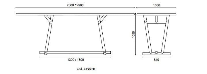WOODBRIDGE Wooden table By ALMA DESIGN