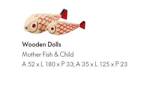 WOODEN DOOL MOTHER FISH & CHILD Escultura de madeira By Vitra | design ...