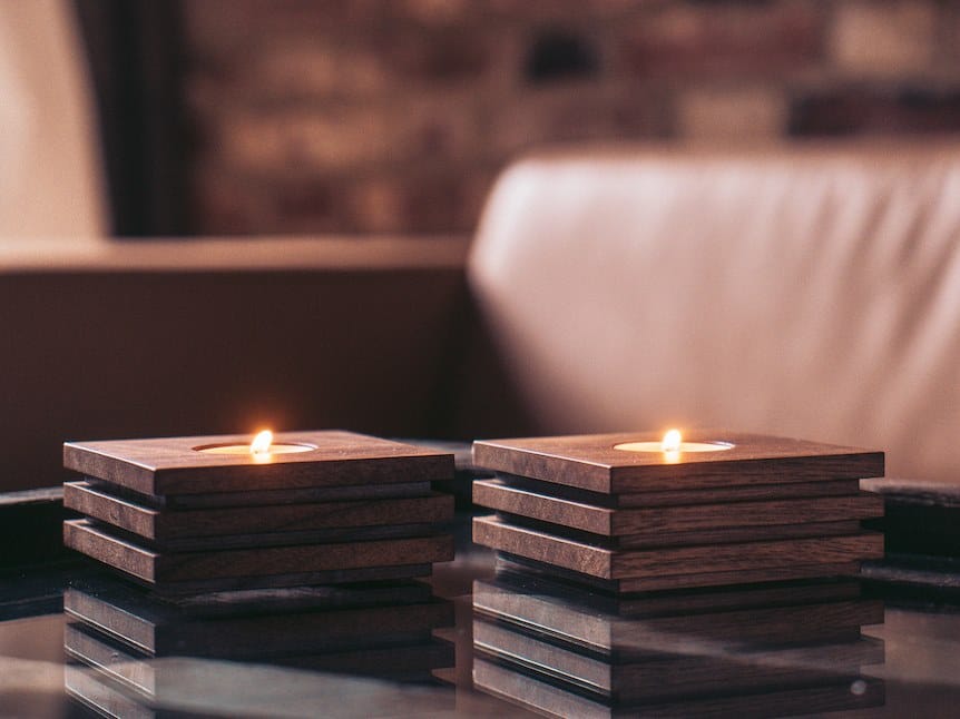 WOODEN LAYERS Candle holder By Deazim
