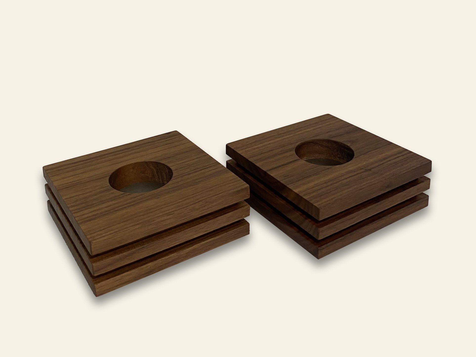 WOODEN LAYERS Candle holder By Deazim