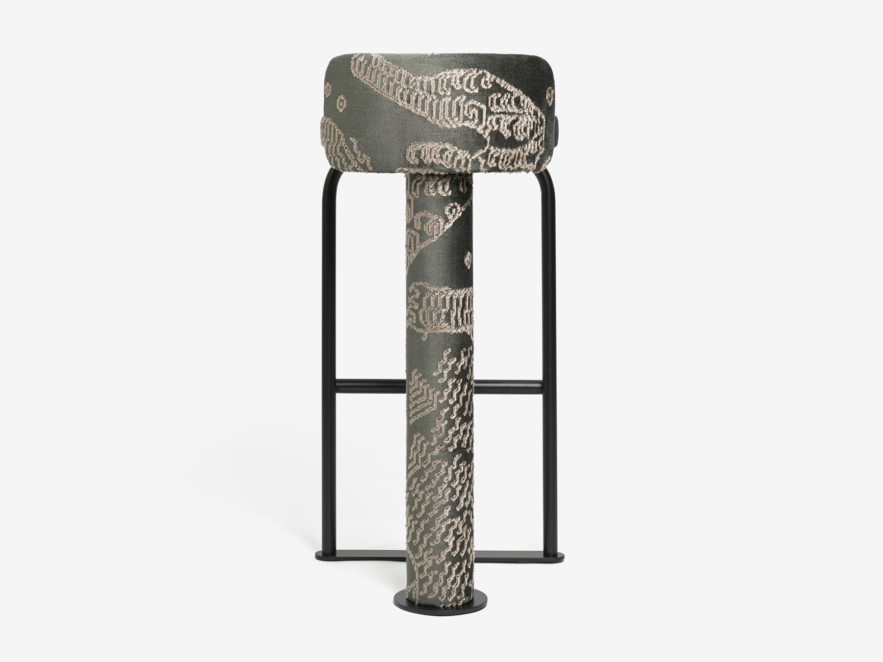 FOX BAR STOOL DEDAR High fabric stool with footrest By WOO | design ...