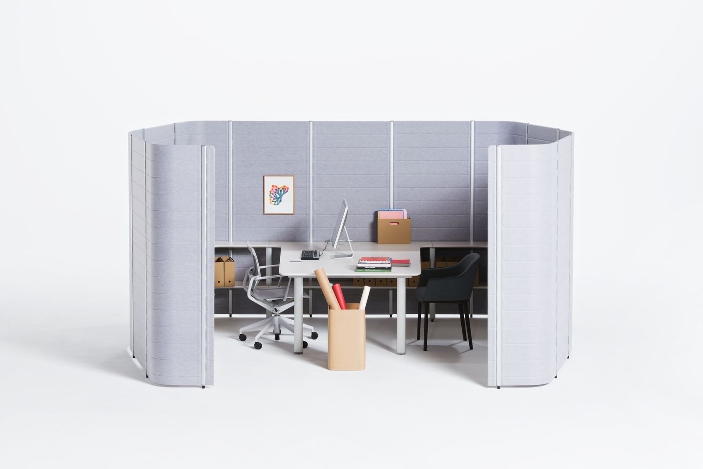 Acoustic fabric office booth WORKBAYS FOCUS By Vitra design Ronan ...