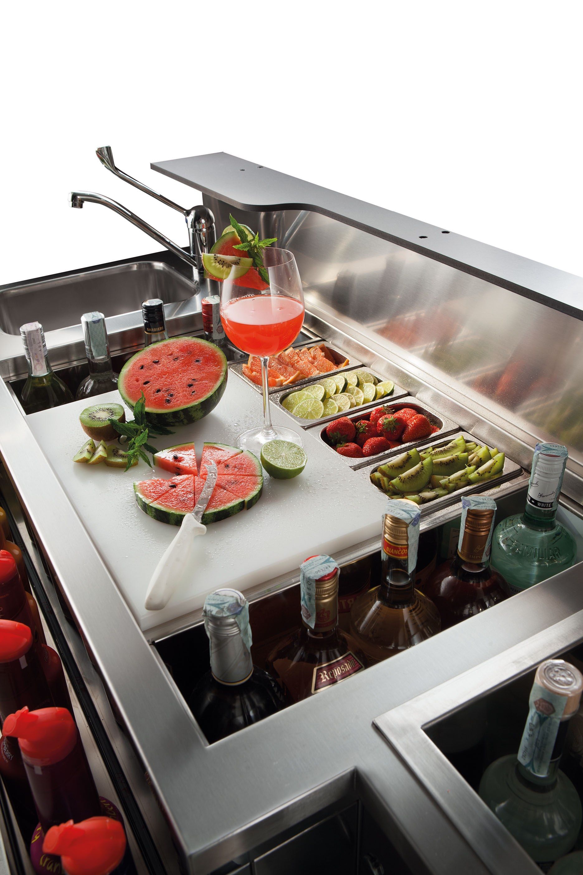 WORKSTATION COCKTAIL Stainless steel bar counter By Frigomeccanica