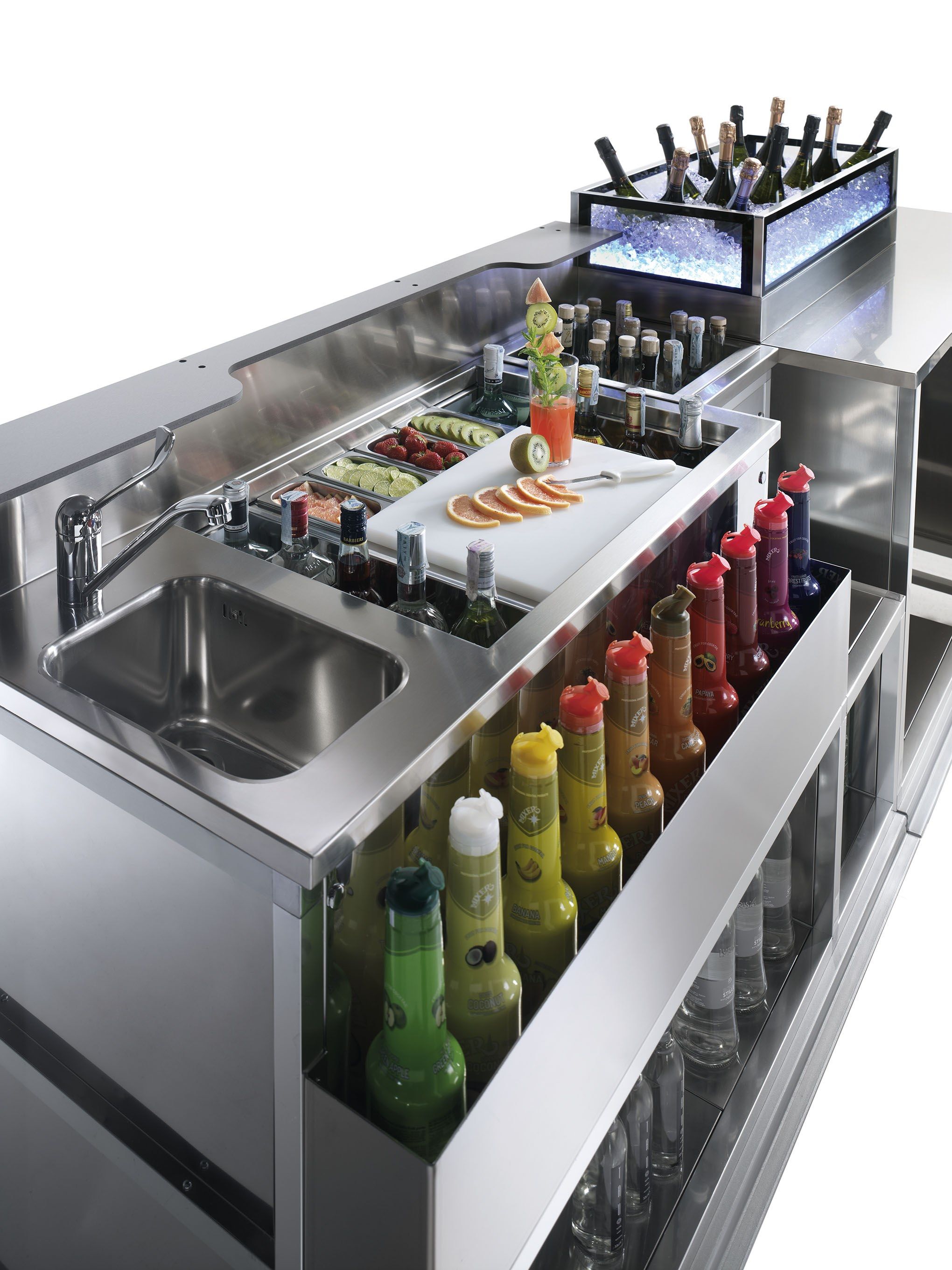 Bartheke aus Edelstahl WORKSTATION COCKTAIL By Frigomeccanica