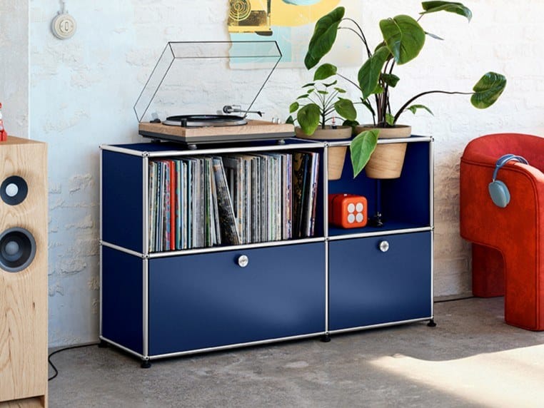 USM HALLER Modular steel sideboard with flap doors By USM