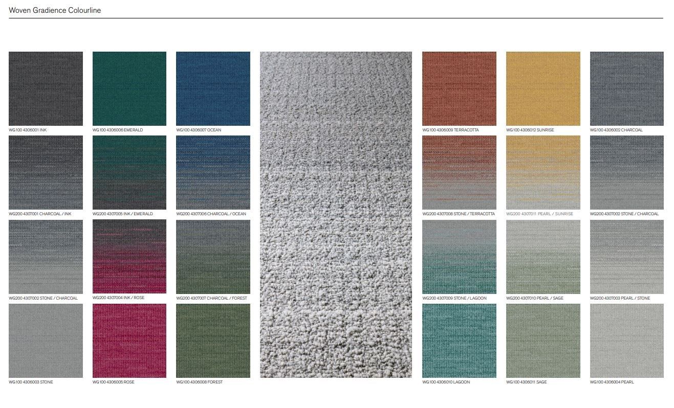Nylon® carpet tiles WOVEN GRADIENCE By Interface®