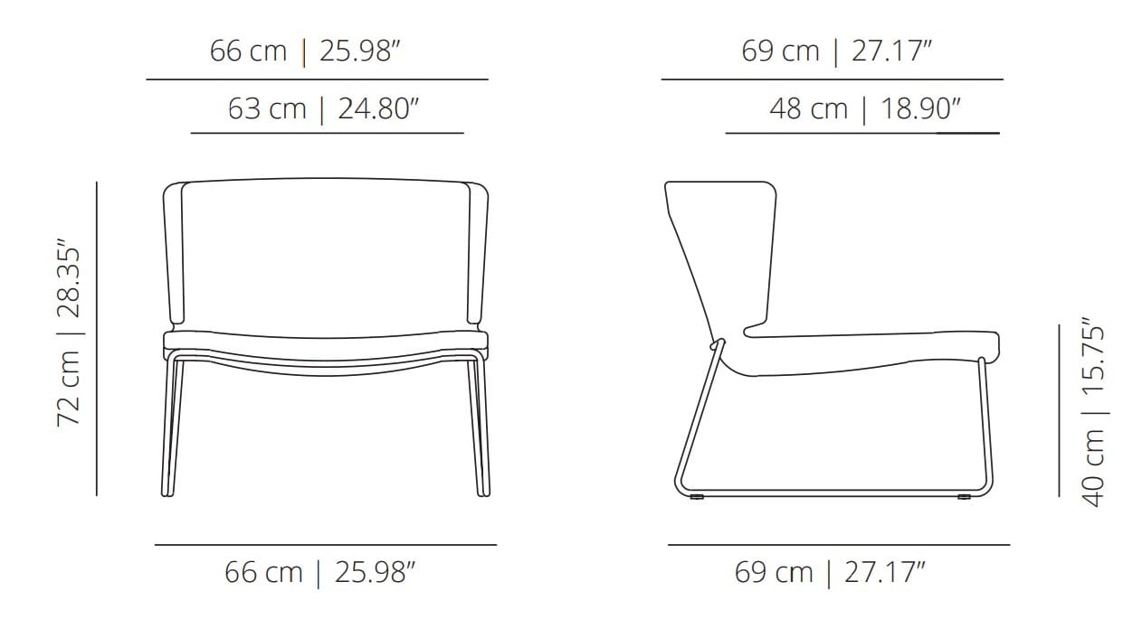 WRAPP | Sled base easy chair By Viccarbe design Marc Krusin