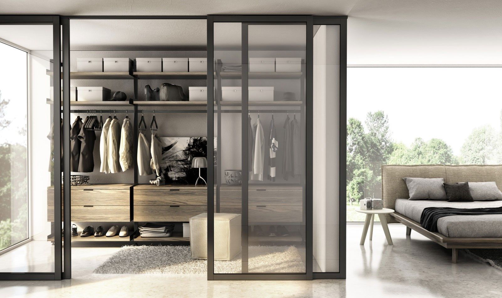 GRAVITY | Walk-in wardrobe Gravity Collection By Huppé design Joël Dupras