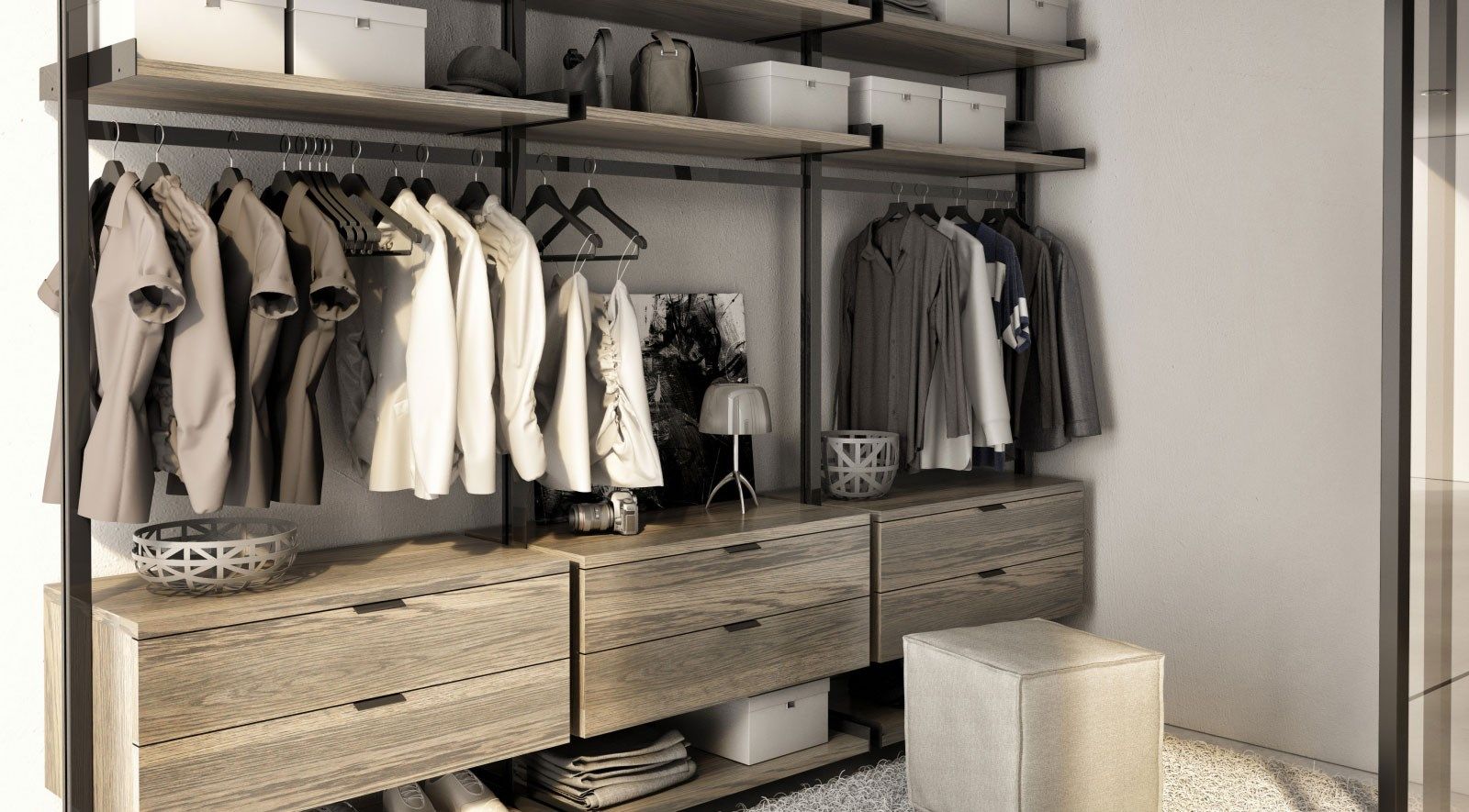 GRAVITY | Walk-in wardrobe Gravity Collection By Huppé design Joël Dupras