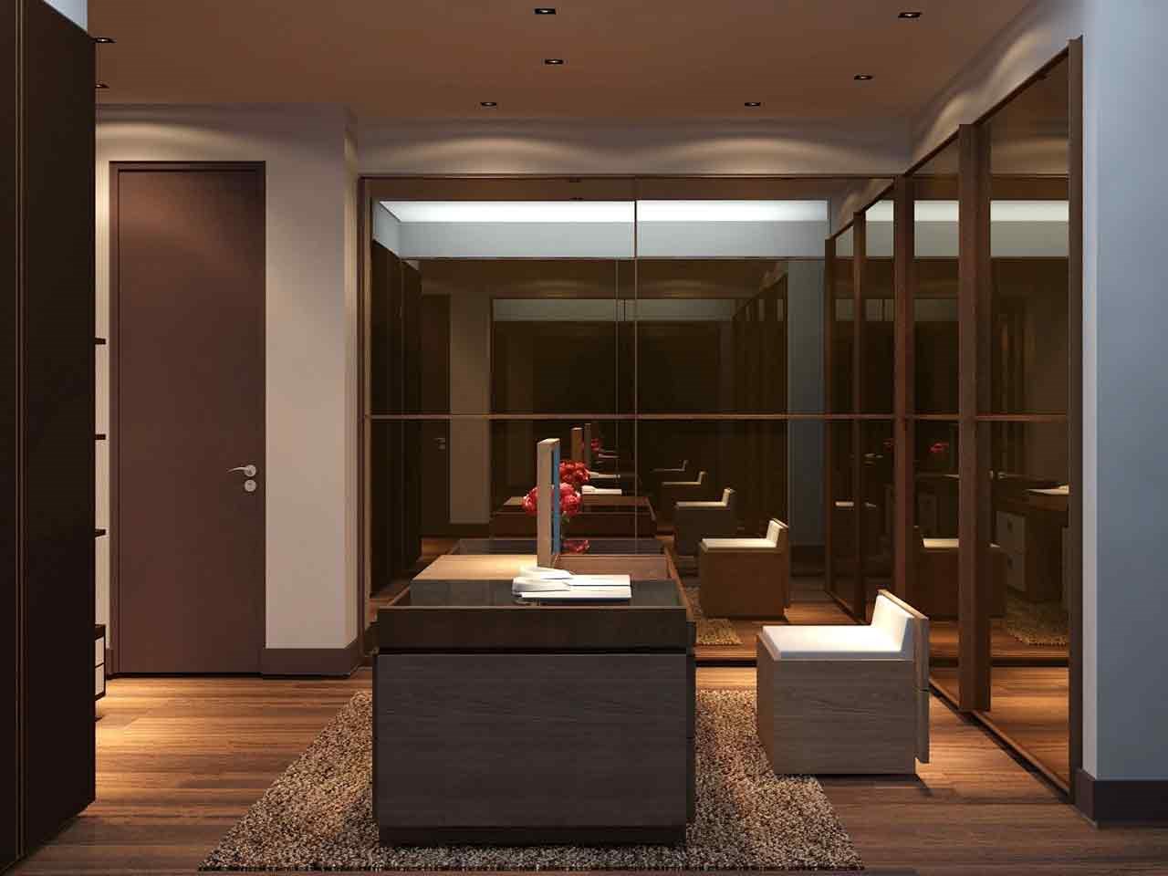 Walk-in wardrobe with dressing table Dressing table / walk-in wardrobe ...