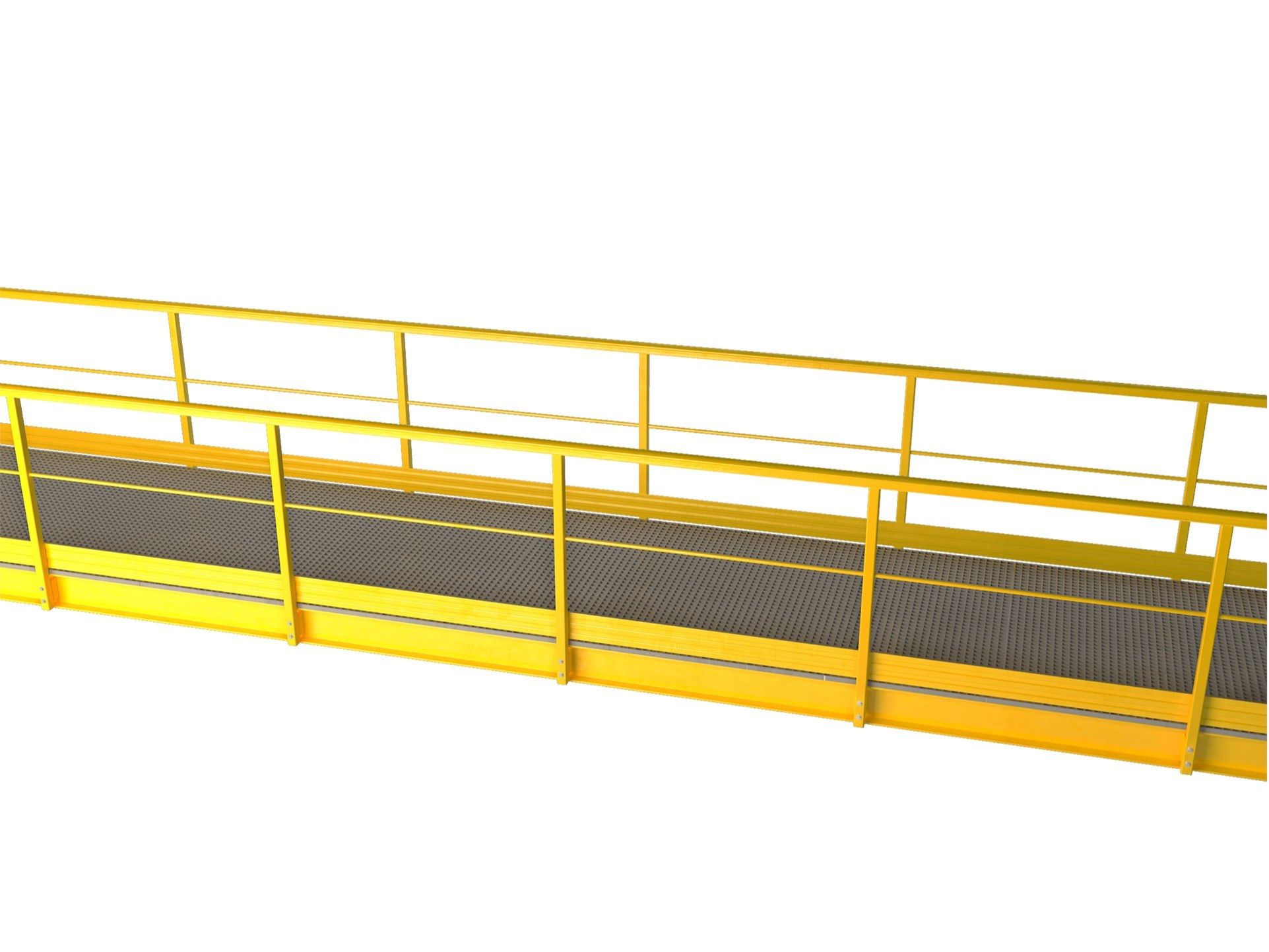 Walkways Security glass fiber reinforced polymer (GFRP) suspended ...