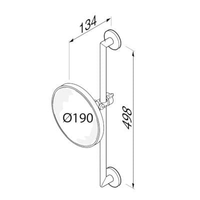 MIRROR Wall-mounted round shaving mirror By Geesa
