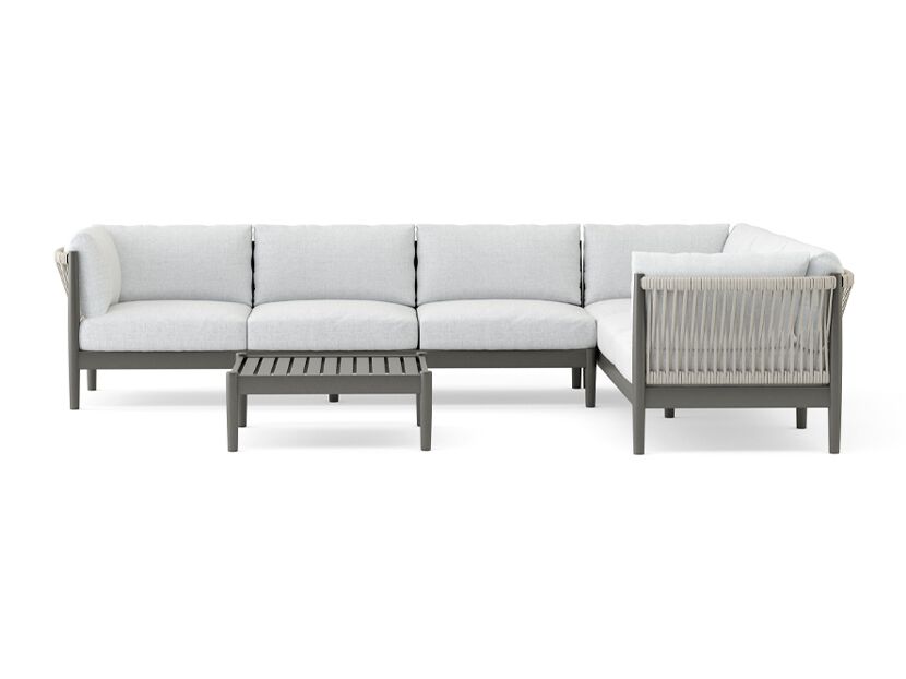 GEORGICA ALUMINIUM Sectional powder coated aluminium and fabric garden ...