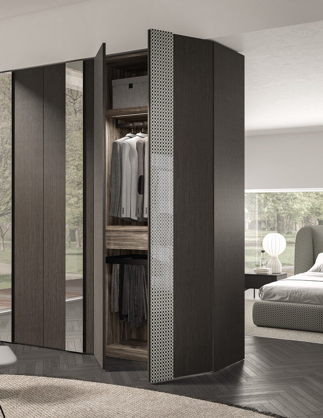 Melamine-faced chipboard wardrobe By TUMIDEI