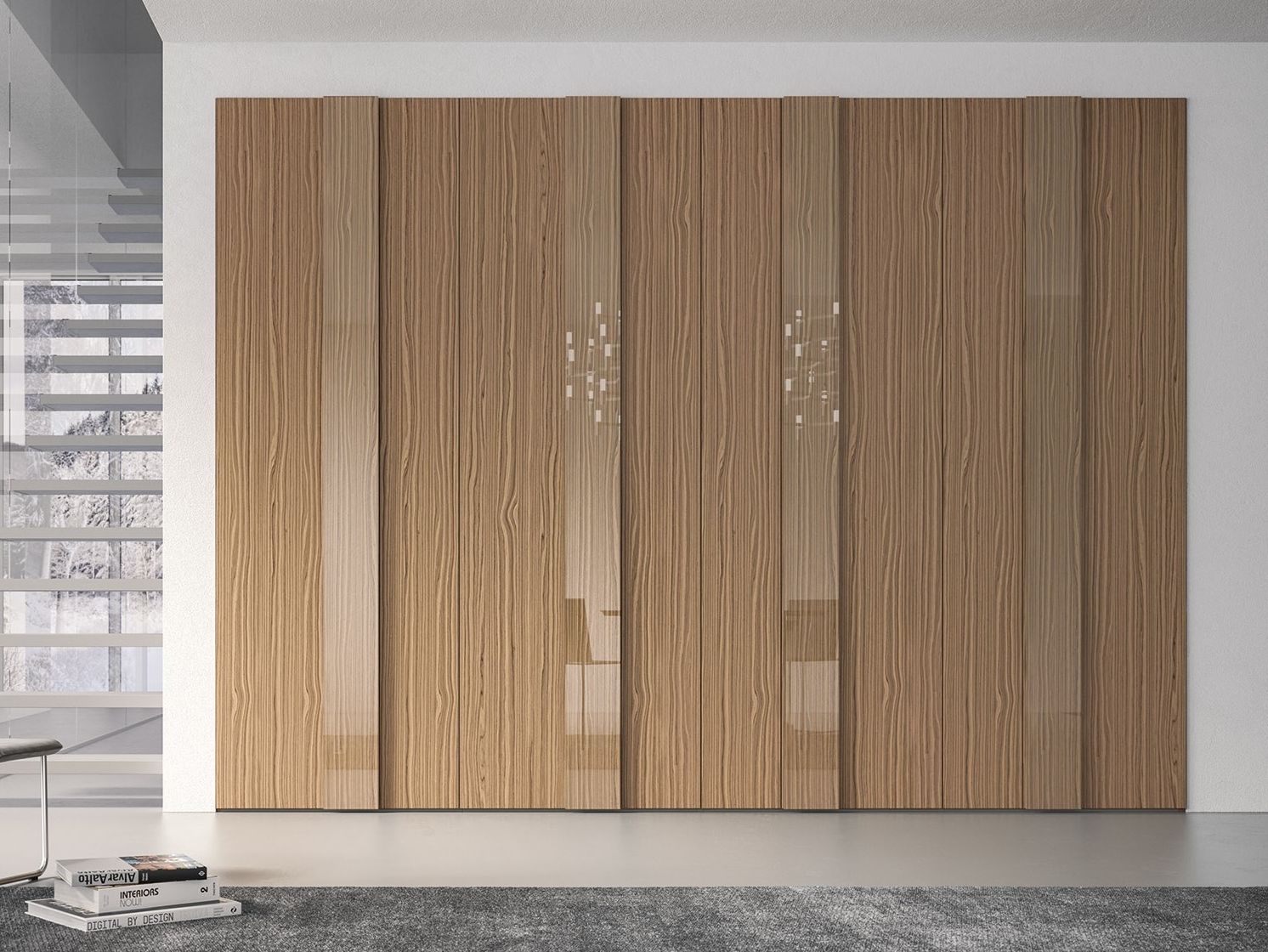 Melamine-faced chipboard wardrobe By TUMIDEI
