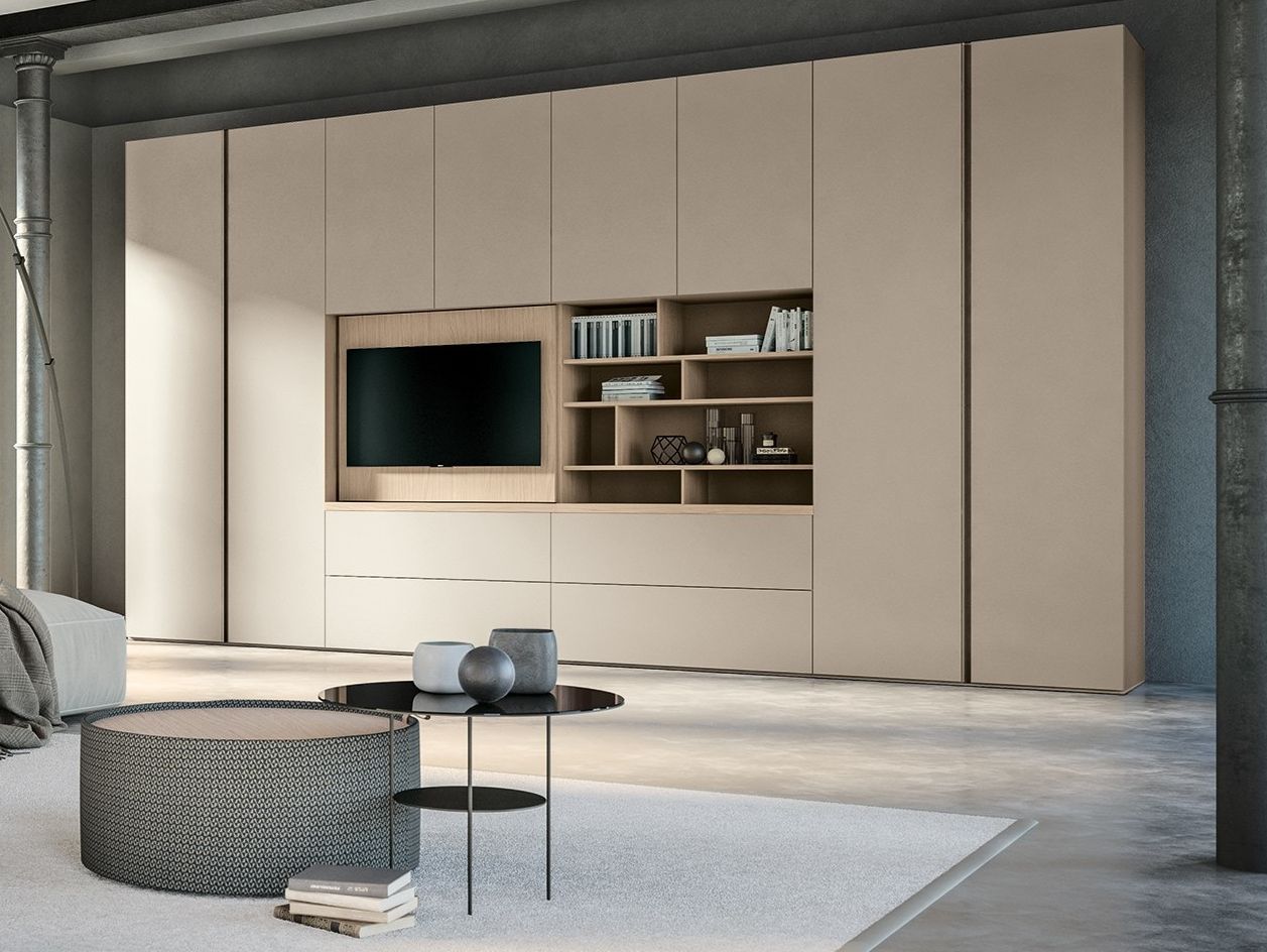 Wardrobe with built-in TV Wardrobe with TV cabinet By TUMIDEI