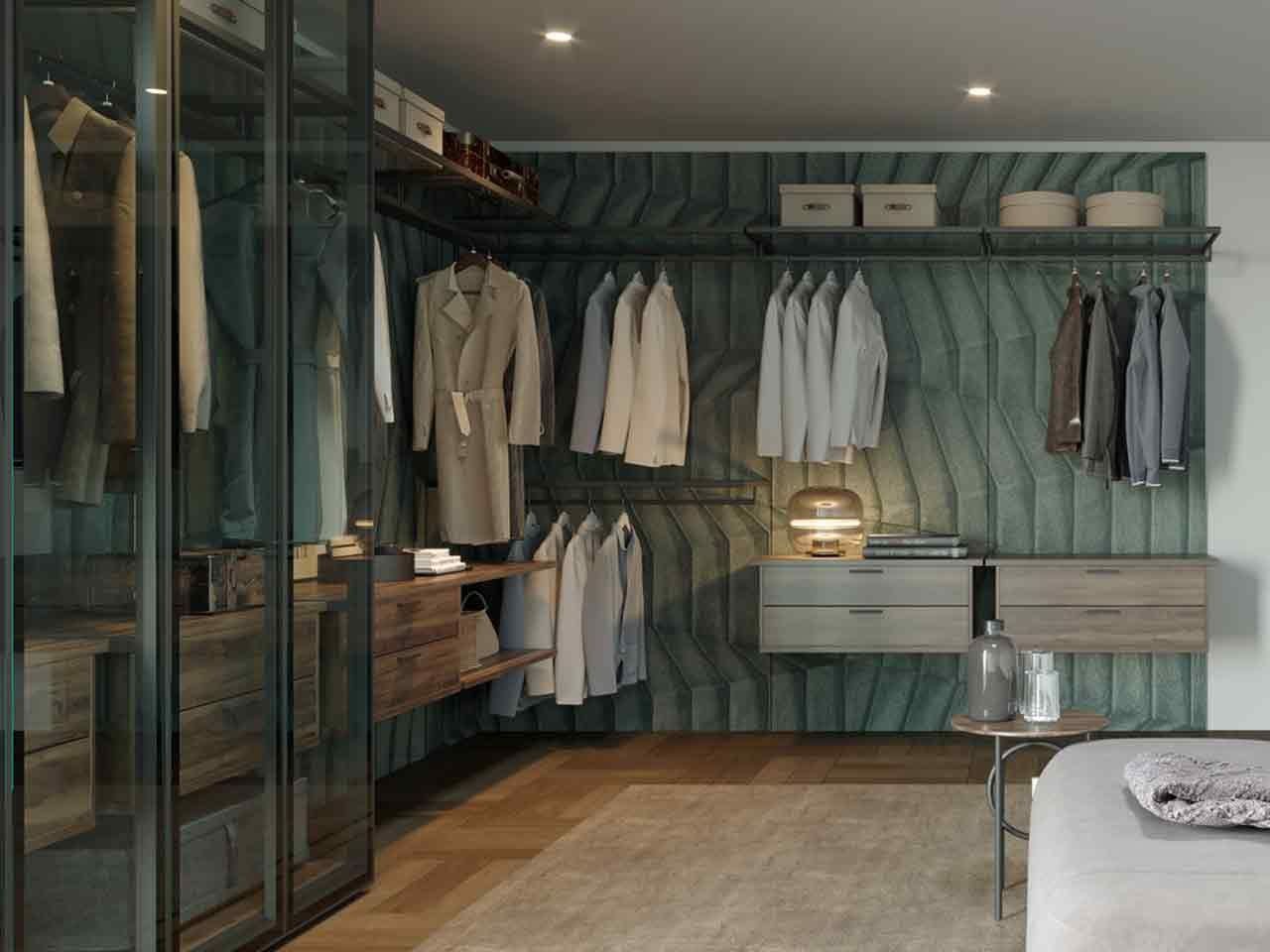 Wardrobe closet with leather back Wardrobe closet with leather back By ...