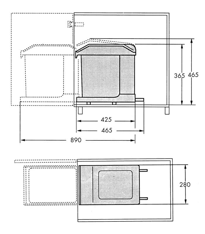 Stainless steel kitchen bin for waste sorting Waste separating ...