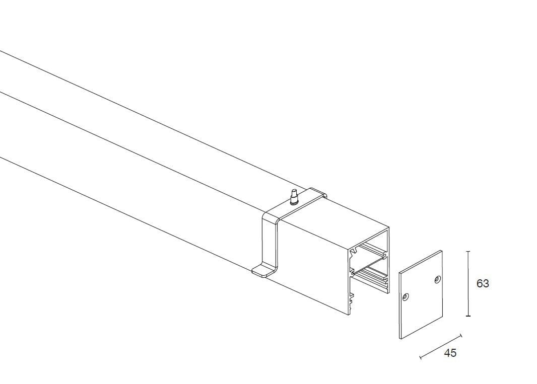 STRIPE SYSTEM FRAMELESS Linear lighting profile By WayPoint