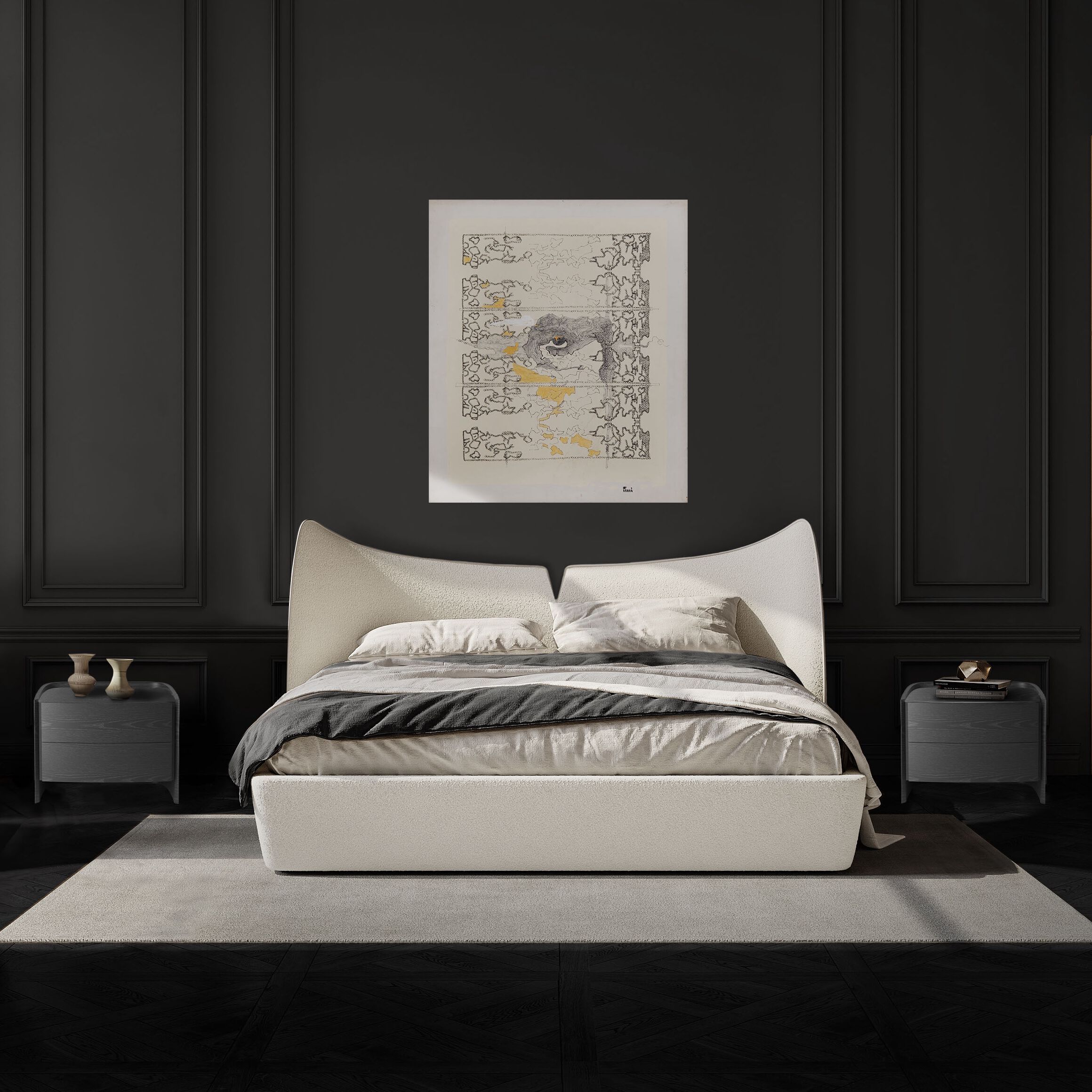 WE-072 Bedside table By Wayne Enterprises Home Collection