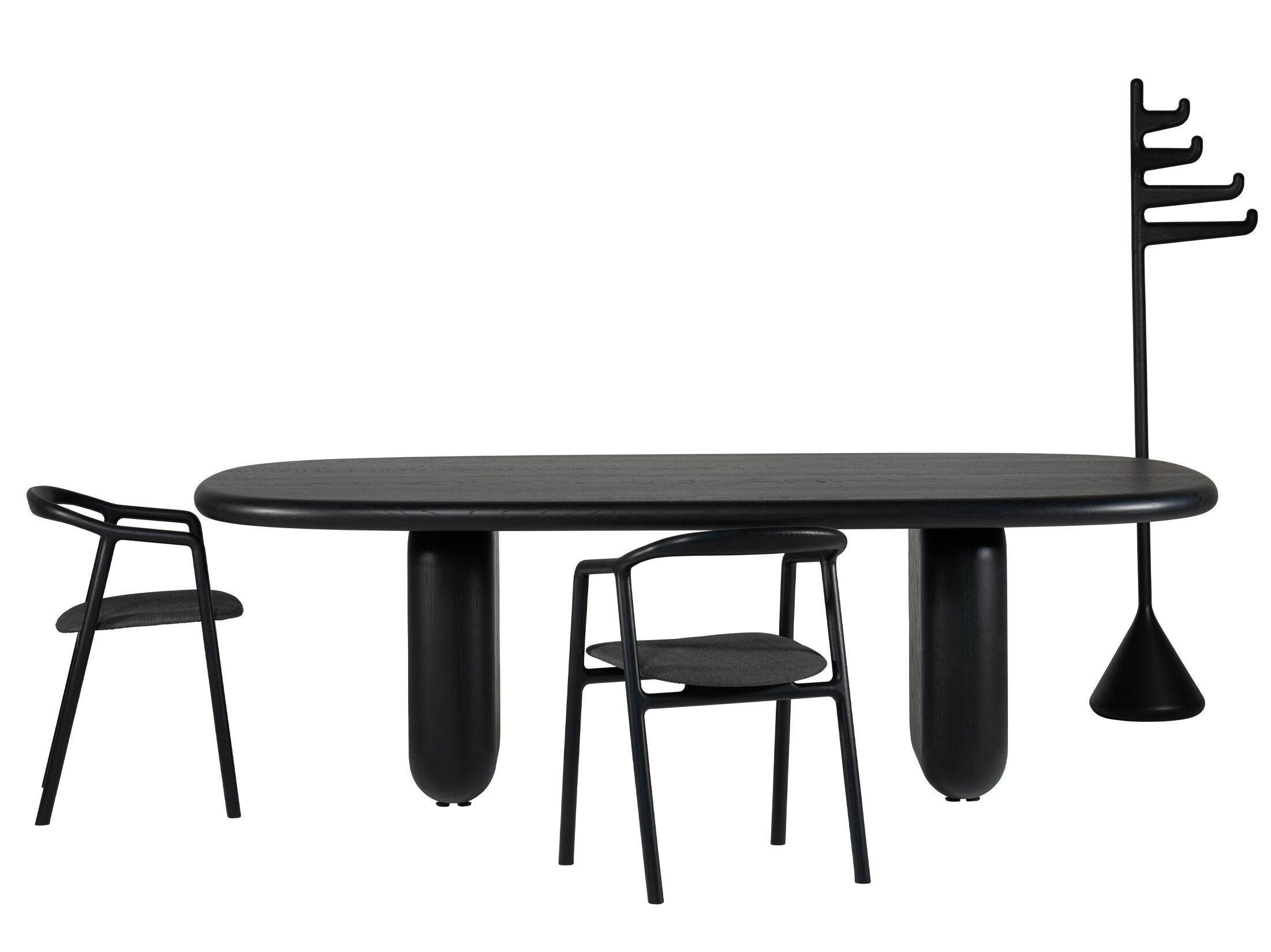 CAIRN Oval wooden dining table By Woak | design Matteo Zorzenoni