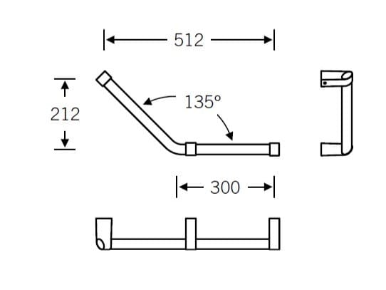 ERGOSYSTEM® A100 | Fixed grab bar Ergonomic powder coated aluminium ...