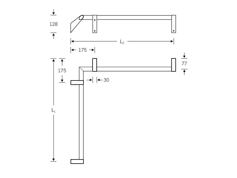 ERGOSYSTEM® A100 | Ergonomic grab bar L-shaped powder coated aluminium ...