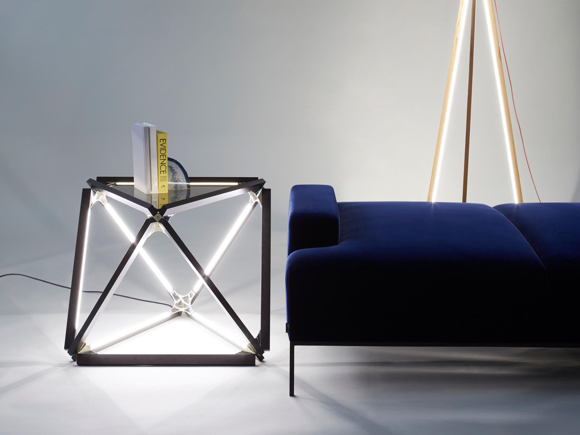 Wooden coffee table with light X LIGHT TABLE The X Collection ...